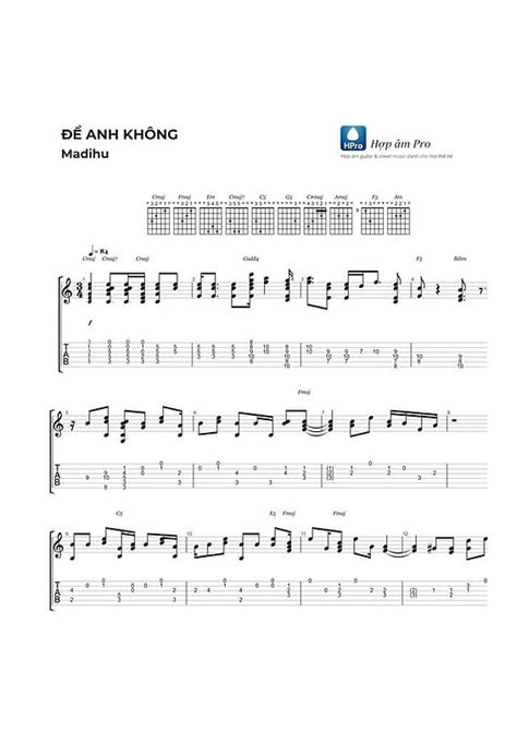 Sheet Nh C B I Anh Kh Ng H P M Pro