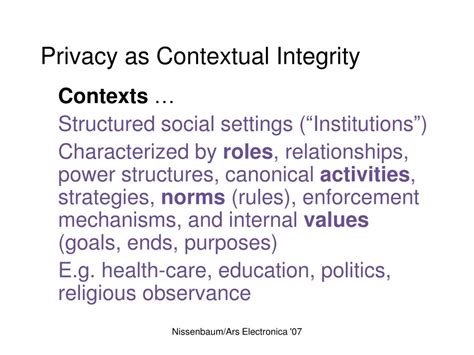 Ppt Privacy As Contextual Integrity Powerpoint Presentation Free Download Id 462824