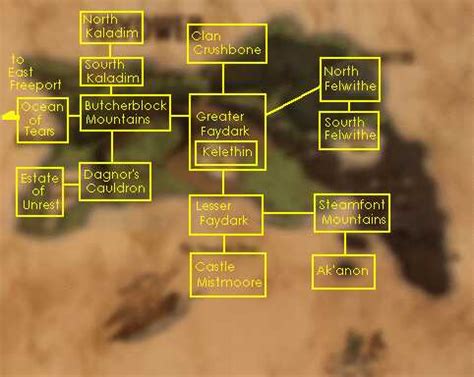 Faydwer Zone Map