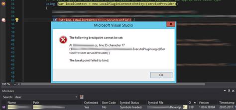 C Vs2015 Breakpoint Bind Successful But After Some Rows Failed To Bind Stack Overflow