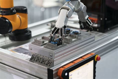 Robot Programming Arm In Automation System Stock Image Image Of Factory Assembly 255707587