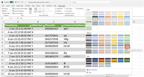 ข้อดีของการใช้ Format As Table ใน Excel Excelavista