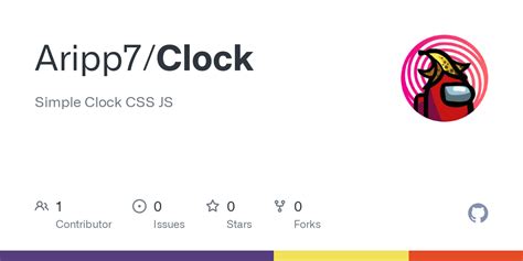Github Aripp7clock Simple Clock Css Js