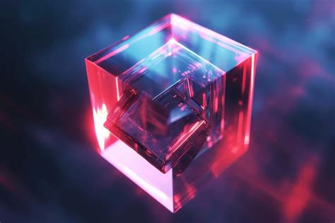 premium photo abstract flying cube in empty space