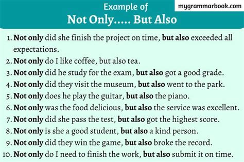 Not Only But Also Examples