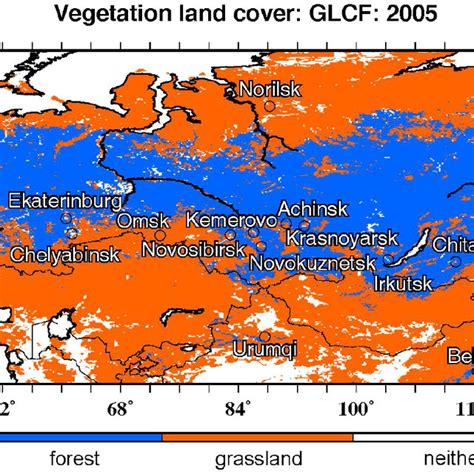 Spatial Distributions Of The Two Vegetation Land Cover Aggregated