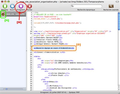 docs jmini Éditer des pages html php sous mac os x