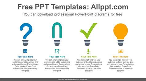 Light Bulb Icon List PowerPoint Diagram Template Slidesgo Templates