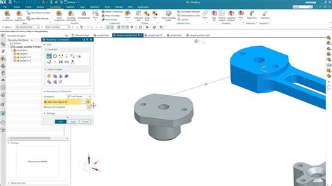 Assembly Of Nx 3d Data Using Nx Assembly Constraints Youtube