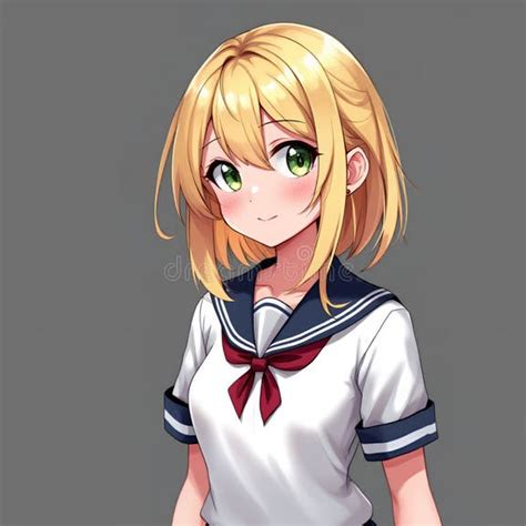 Schoolgirl Anime Character Stock Illustration Illustration Of Green