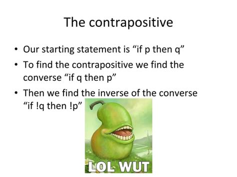 1st Test If Then Converse Inverse And Contrapositive Ppt