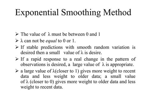 Exponential Weighting Moving Average Pptx Physics Science