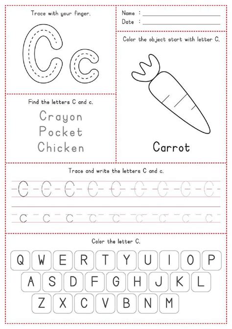 Letters Worksheet C Artofit