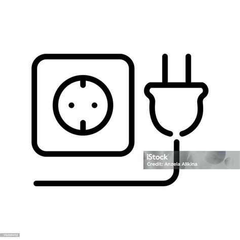 플러그 라인 아이콘이 있는 콘센트 웹 페이지용 픽토그램 가정 생활에 대한 스톡 벡터 아트 및 기타 이미지 가정 생활 개념 개념과 주제 Istock