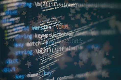 Monitor Closeup Of Function Source Code Abstract It Technology Background Software Source Code