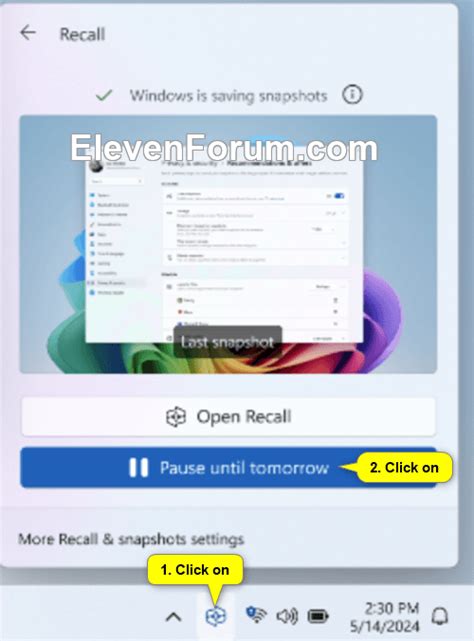 Pause Or Resume Recall Snapshots In Windows 11 Windows 11 Forum