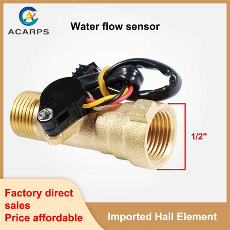 Male Female Thread Water Flow Sensor Brass MPa Hall Sensor Pulse Turbine Flowmeter DC