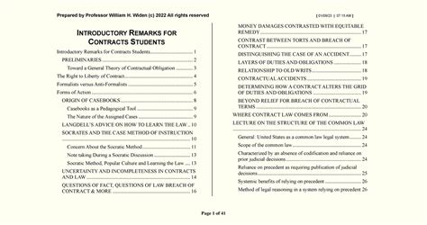 lesson 1 contracts course prepared by professor william h widen c