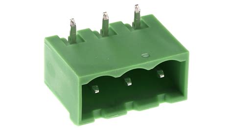 1757255 Phoenix Contact 5 08mm Pitch 3 Way Right Angle Pluggable Terminal Block Header