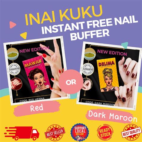 Inai Kuku Instant Red Kod Mawar Atau Dark Maroon Kod Delima 10 Ml Inai Kuku Instant Red Kod Mawar Atau Dark Maroon Kod Delima 10 Ml