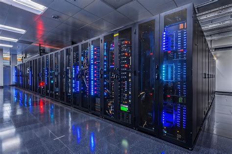 Server Racks In Data Center Generative Ai Premium Ai Generated Image
