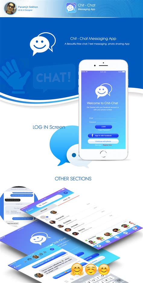 Messaging App User Interface Images Behance