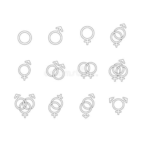 Iconos De La Orientación Sexual Ilustración Del Vector Ilustración De