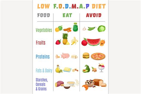 Low Fodmap Diet Vertical Poster Food Illustrations ~ Creative Market