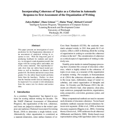 Incorporating Coherence Of Topics As A Criterion In Automatic Response To Text Assessment Of The