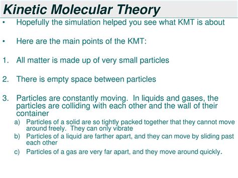 Chemistry Kinetic Molecular Theory 42 Off