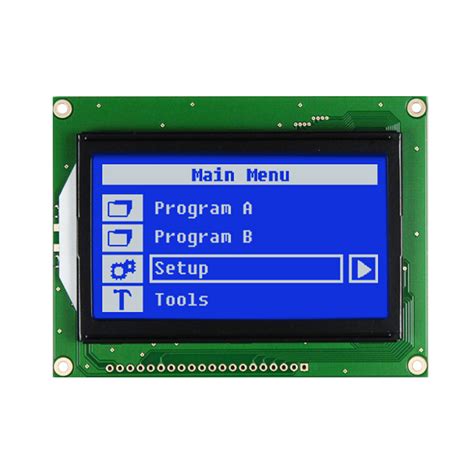 128x64 Graphic Lcd Module Stn Blue Display With White Side Backlight