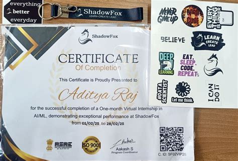 Ai Machinelearning Internship Shadowfox Artificialintelligence Aditya Raj