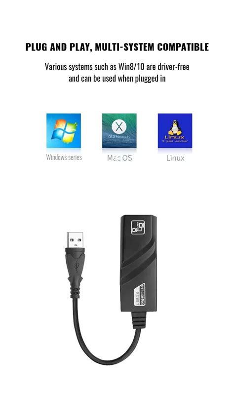 Getmore Usb 30 To 1000 Mbps Gigabit Rj45 Ethernet Lan Network Adapter For Pc Mac Ethernet Cable