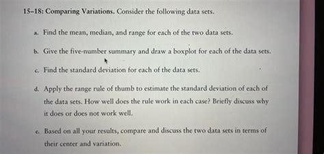 15 18 Comparing Variations Consider The Following