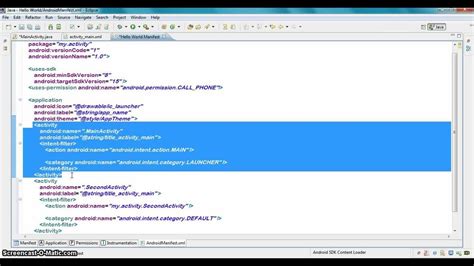 10 Adding Activity To Android Manifest Youtube
