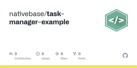 Github Nativebasetask Manager Example