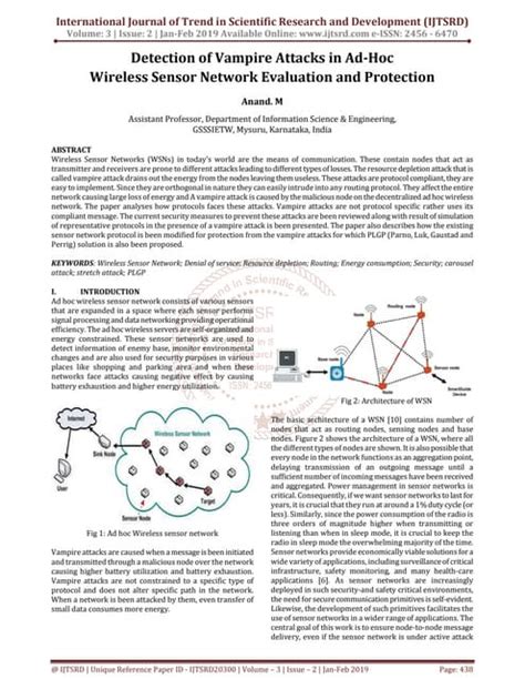 Detection Of Vampire Attacks In Ad Hoc Wireless Sensor Network Evaluation And Protection Pdf
