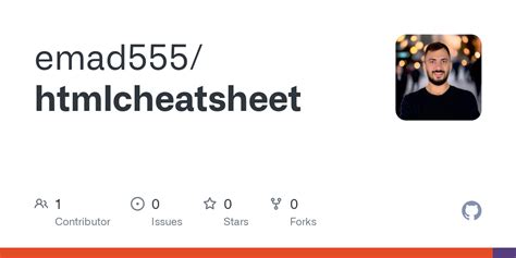 Github Emad555htmlcheatsheet
