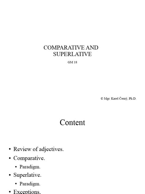 Gm18comparativeandsuperlative Pdf Adjective Linguistic Morphology