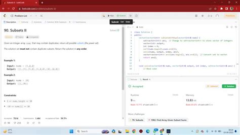 Atisha Gupta On Linkedin Leetcode 90 Subsets Ii