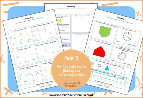 Year 3 Geometry Recognise Right Angles Fluency And Reasoning Booklet Master The Curriculum