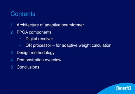 ppt adaptive beamforming using qr in fpga powerpoint presentation free download id 6592870