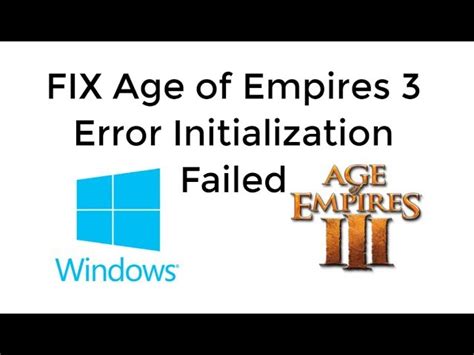 initialization failed age of empires 3 boomobile