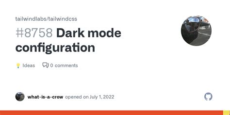 Dark Mode Configuration Tailwindlabs Tailwindcss Discussion GitHub