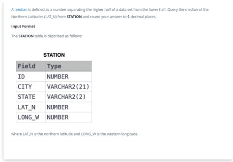 [hackerrank Sql] Weather Observation Station 20
