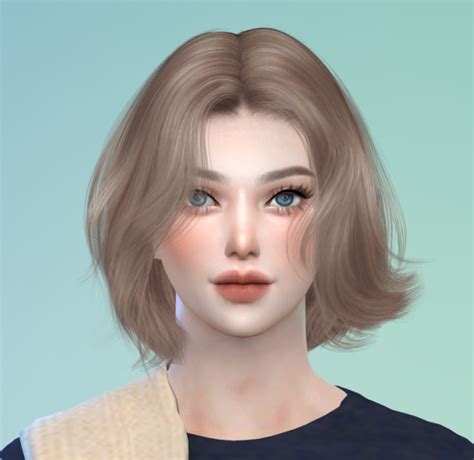 심즈4 여심 헤어 단발 앞머리x 웨이브 우아한 짧은 머리 헤어 네이버 블로그