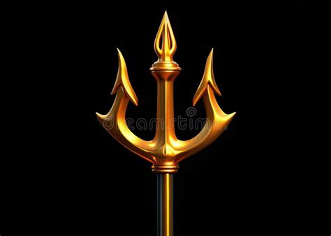 Golden Trident A Stunning Symbol Of Power And Strength Captured With
