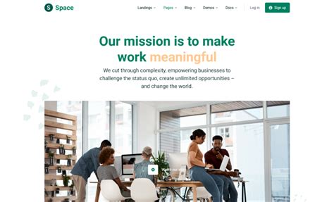 Hero Sections Snippets Space Multipurpose Responsive Template