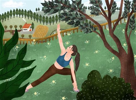 자연 속에서 요가를