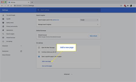 How To Set The Home Page To Your Favorite Website
